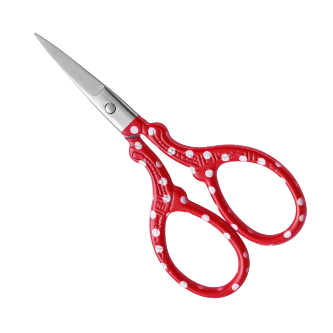 Embroidery Scissors Red with White Polka Dots – catrionastarpins